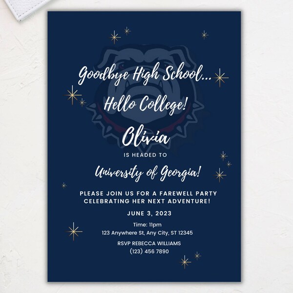 University of Georgia Graduation Invitations - Etsy