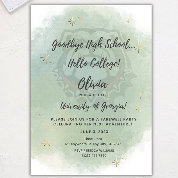 University of Georgia Graduation Invitations - Etsy