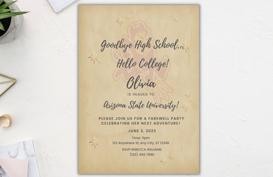 Arizona State University / Beige / Semi-custom Graduation Party ...