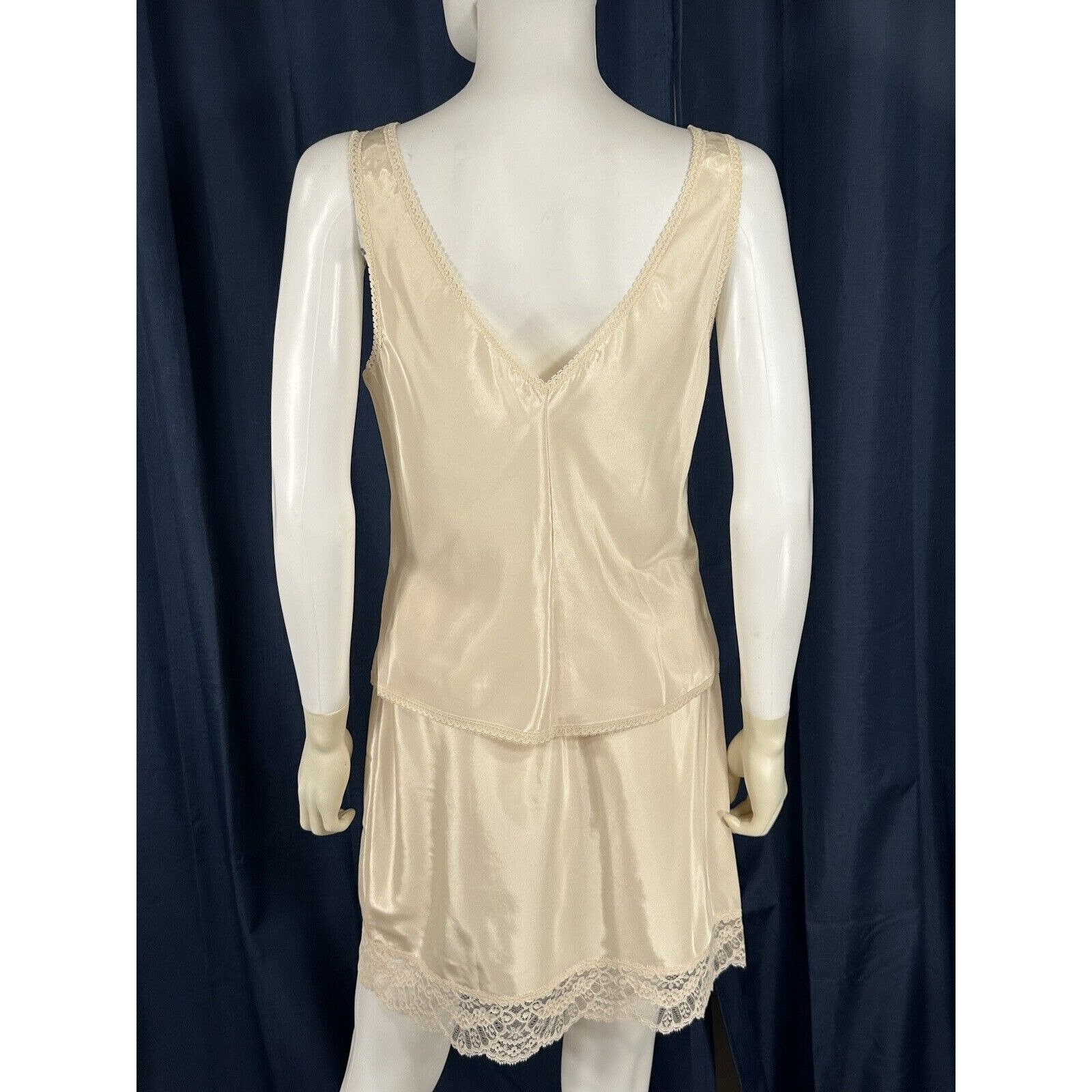 Medium Vintage FARR WEST Satin Lace Half Slip & Camisole off - Etsy