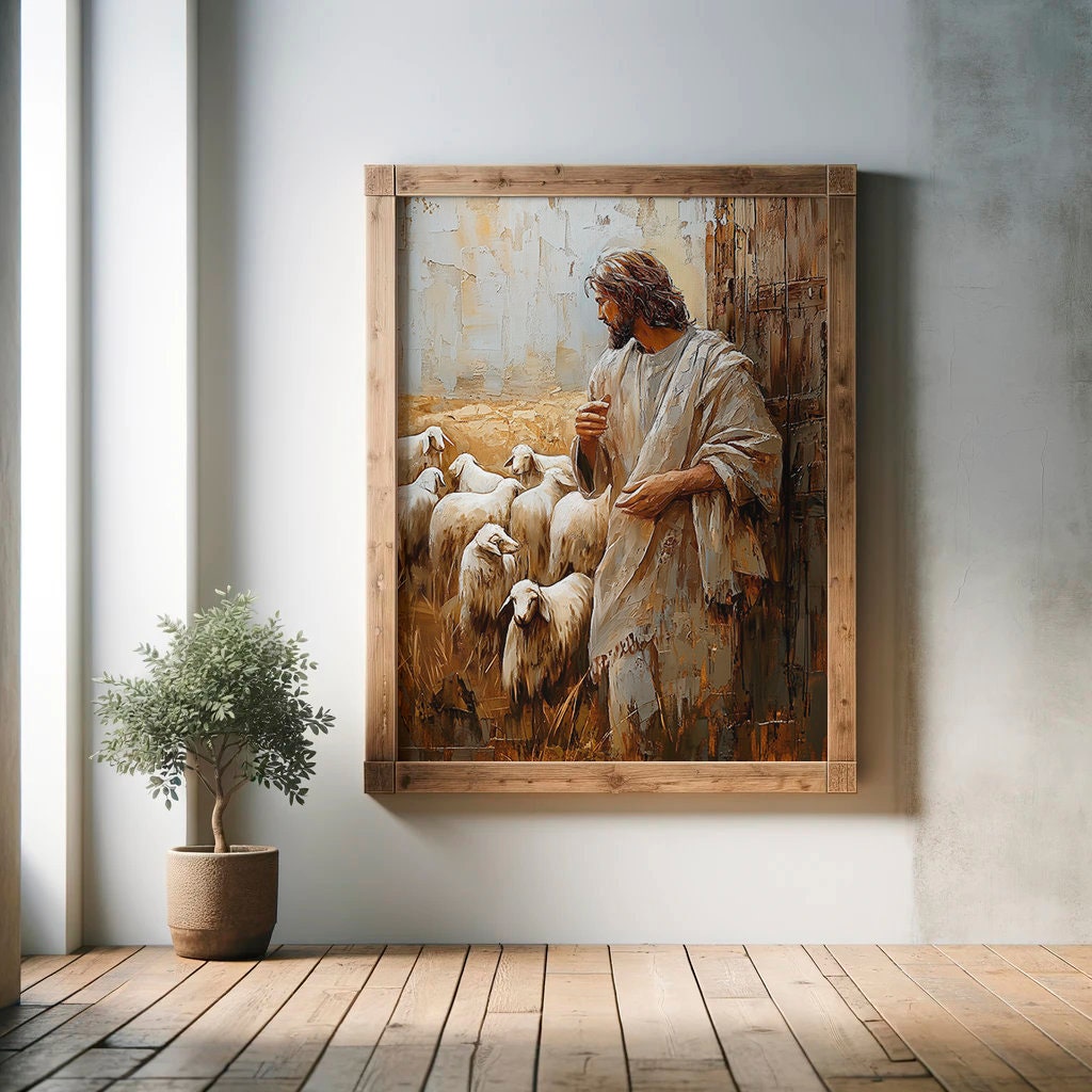 Jesus, Our Faithful Shepherd" - High-resolution 300 DPI PNG - Etsy