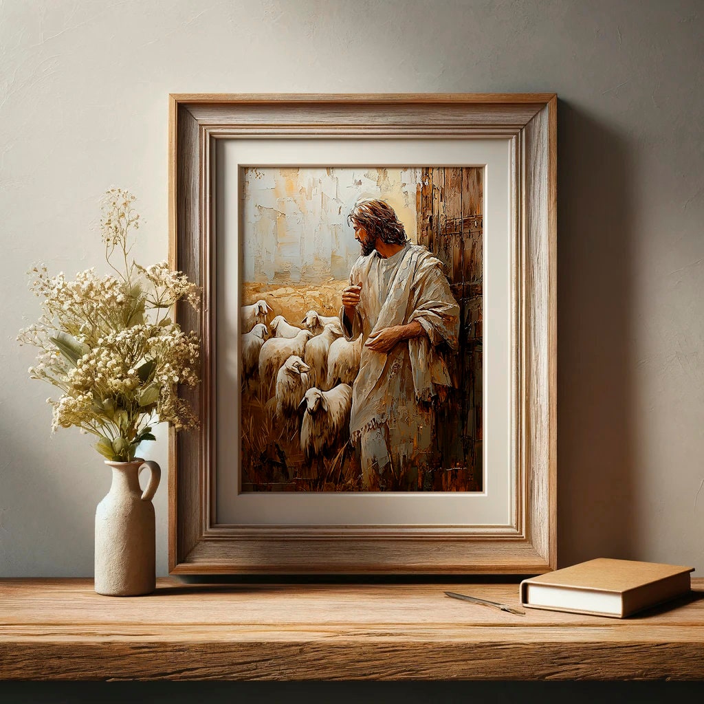 Jesus, Our Faithful Shepherd" - High-resolution 300 DPI PNG - Etsy