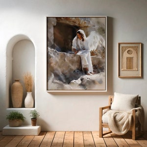 Angel by the Cave - Digital Art. 300 DPI, PNG - Etsy