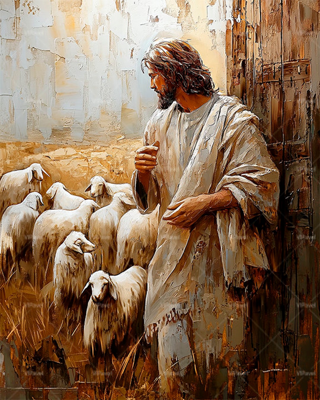 Jesus, Our Faithful Shepherd" - High-resolution 300 DPI PNG - Etsy