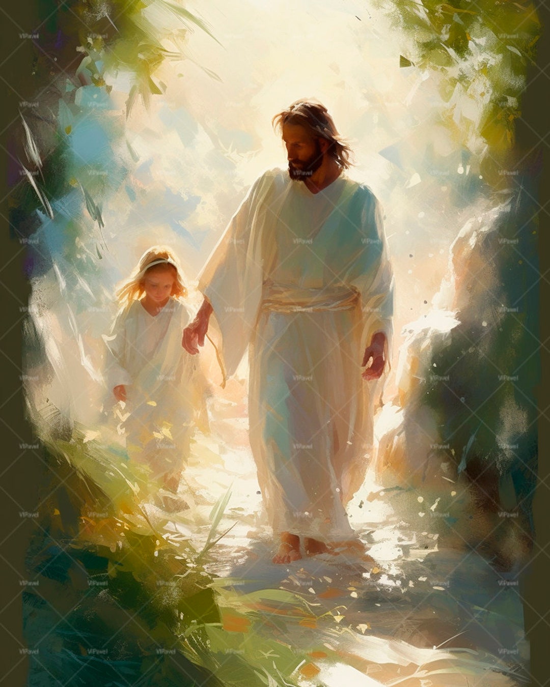 Guided Path - Divine Guidance and Love in Digital Art. 300 DPI, PNG ...
