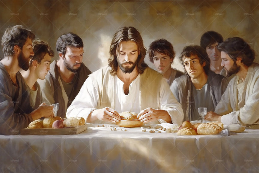 Sacred Moment: Jesus and Disciples - Breaking of Bread, PNG, 300 DPI - Etsy