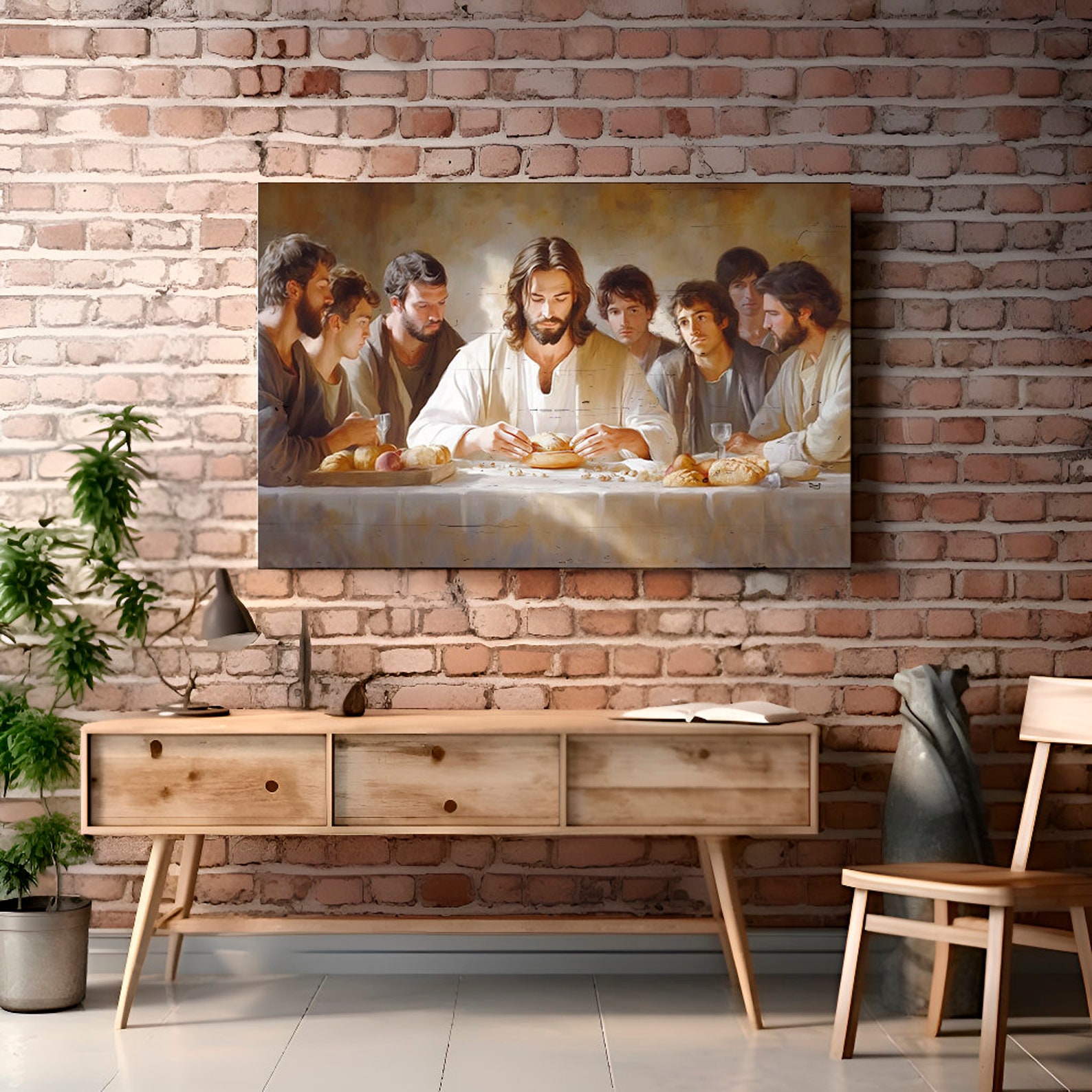 Sacred Moment: Jesus and Disciples - Breaking of Bread, PNG, 300 DPI - Etsy
