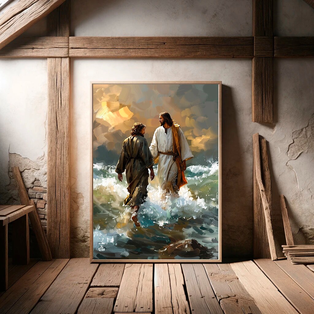 Jesus and Disciple Art Print: Divine Guidance (digital Download) - Etsy