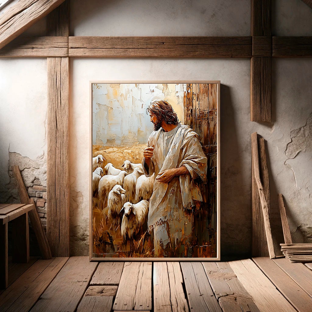 Jesus, Our Faithful Shepherd" - High-resolution 300 DPI PNG - Etsy