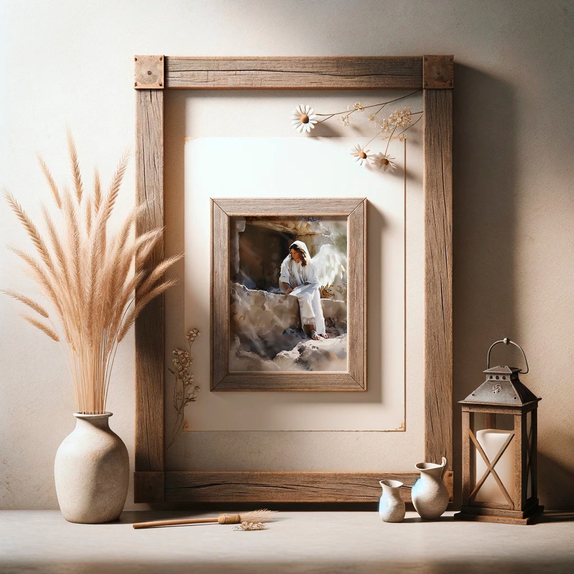 Angel by the Cave - Digital Art. 300 DPI, PNG - Etsy