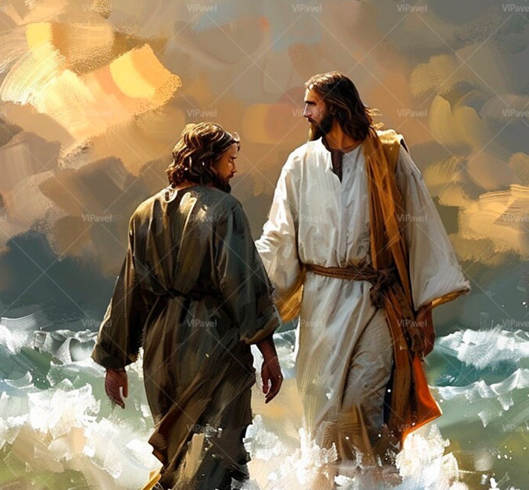Jesus and Disciple Art Print: Divine Guidance (digital Download) - Etsy