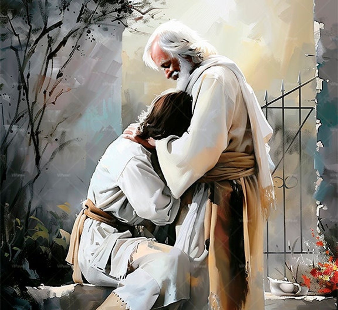 Prodigal Son Art Print: Biblical Story of Forgiveness (digital Download ...