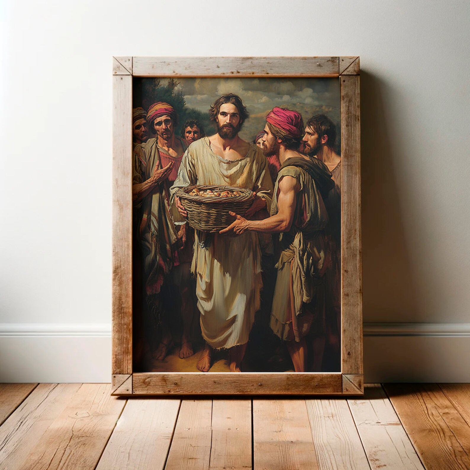 Heavenly Feast Jesus Feeds the Multitude, Digital Image, PNG Format ...