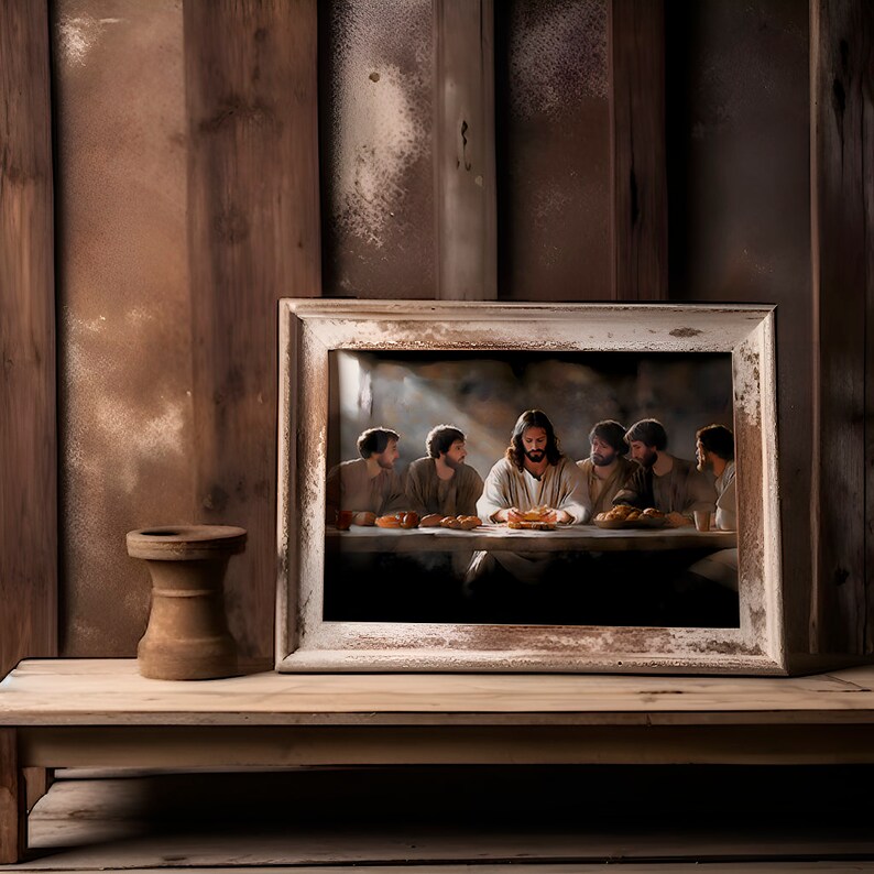 Sacred Moment: Jesus and Disciples - Breaking of Bread, PNG, 300 DPI - Etsy