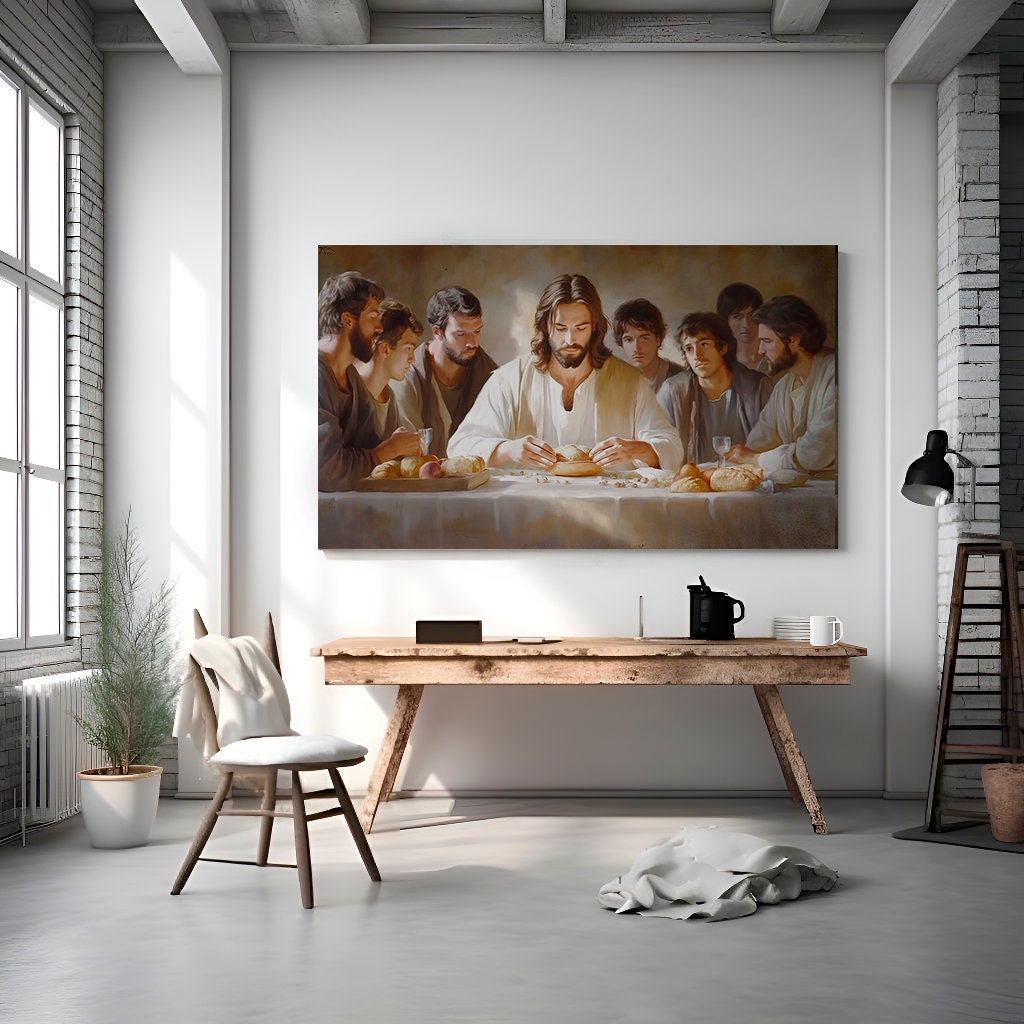 Sacred Moment: Jesus and Disciples - Breaking of Bread, PNG, 300 DPI - Etsy