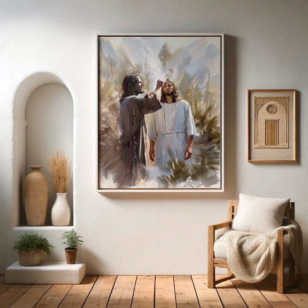 The Baptism of Jesus by John - Digital Art. 300 DPI, PNG - Etsy