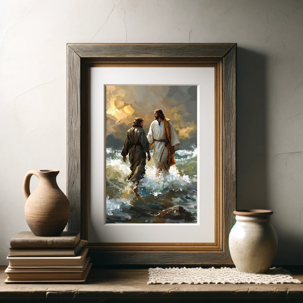 Jesus and Disciple Art Print: Divine Guidance (digital Download) - Etsy