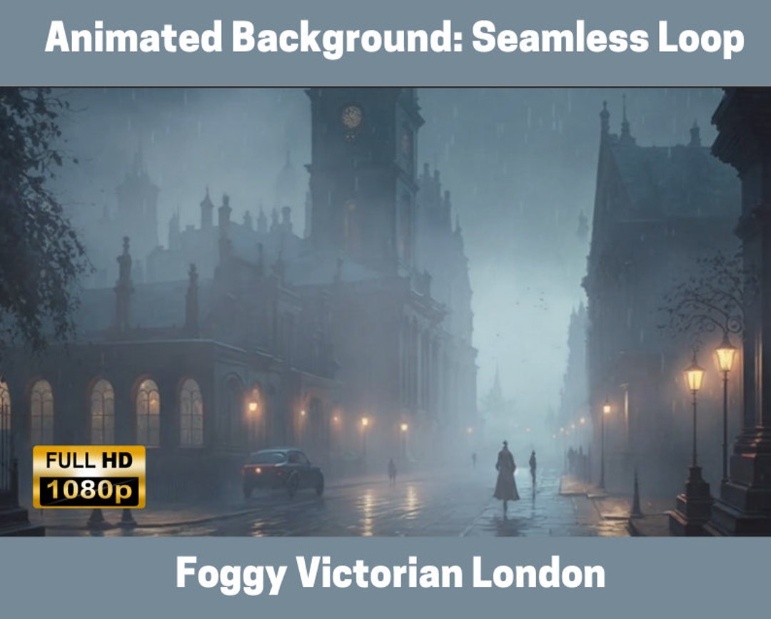 HD ANIMATED BACKGROUND Foggy England, Gothic Aesthetic/ Twitch Stream ...