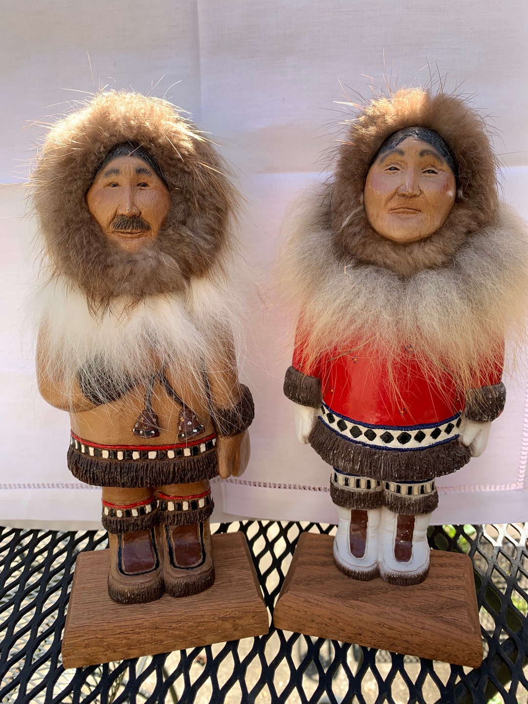 2 People of Alaska Figurines lucy and mark - Etsy
