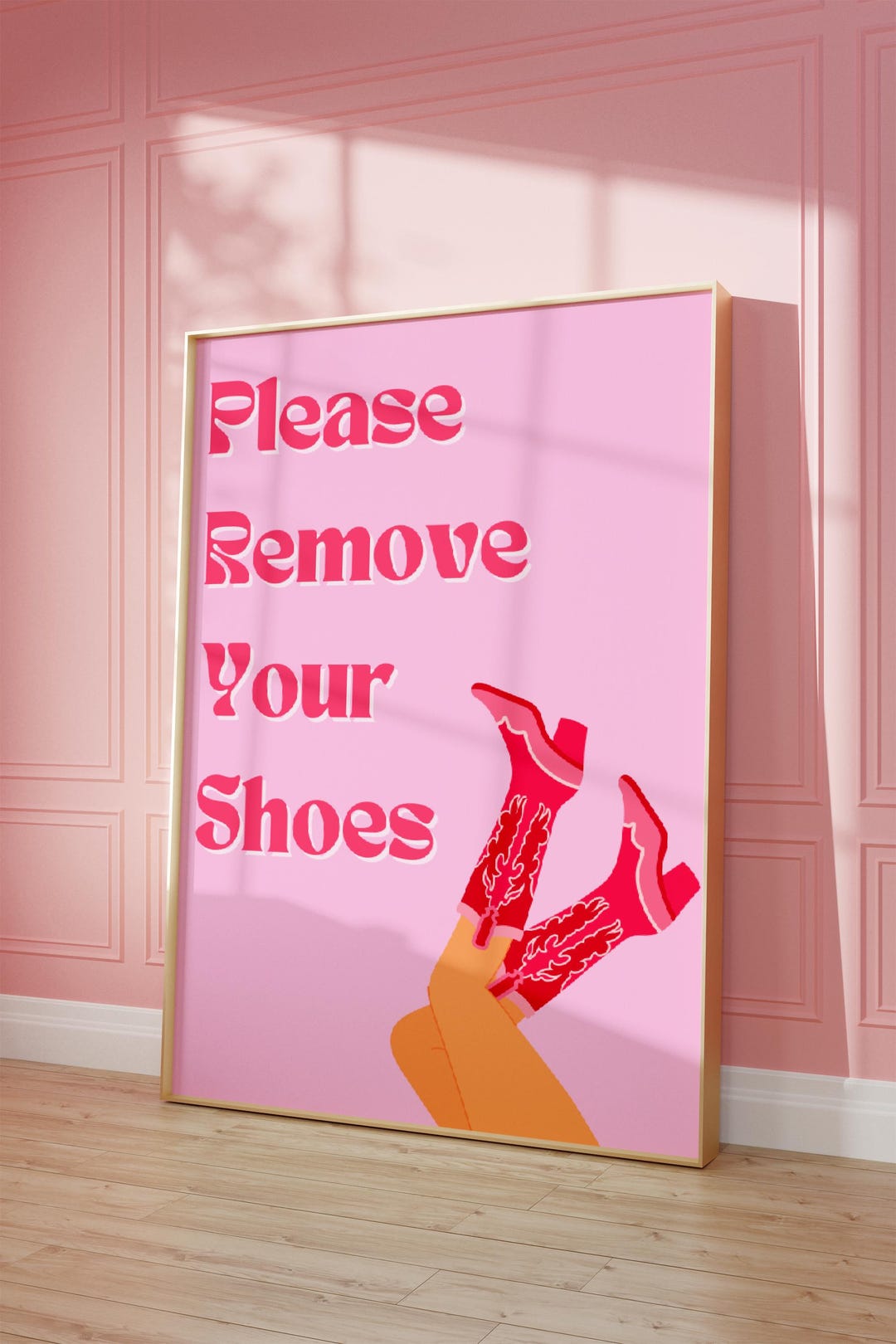 Please Remove Shoes Sign, Retro Shoes off Poster, No Shoes Print, No ...