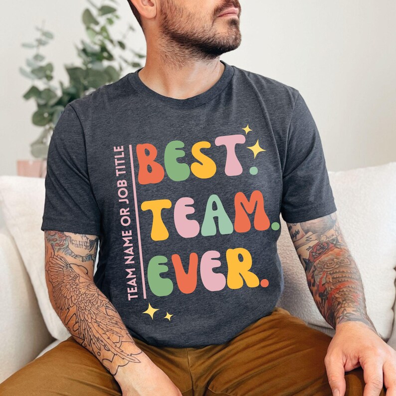 Custom Team Name T-shirt: Retro Colorful Design - Etsy