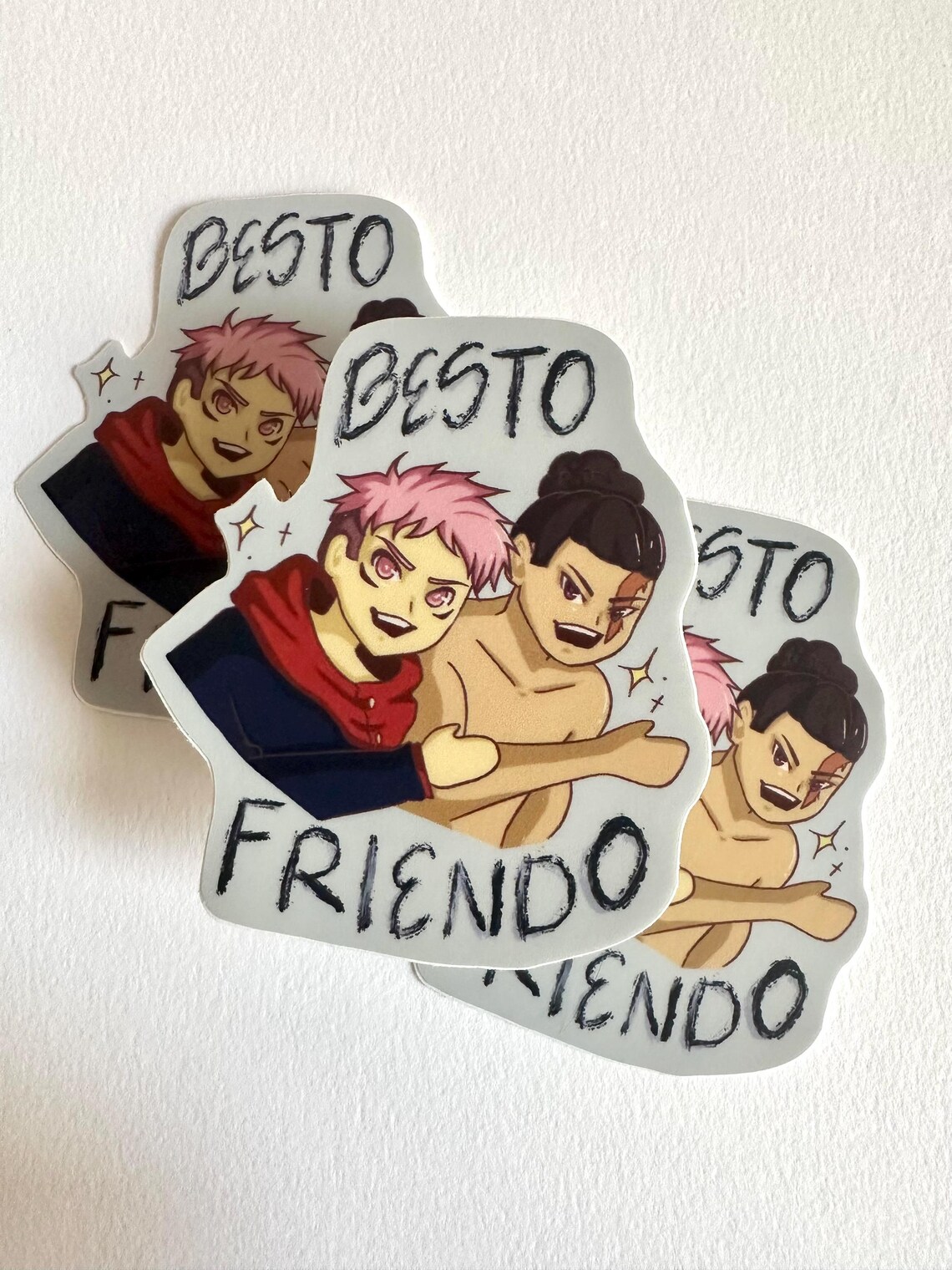 Besto Friendo Jjk-inspired Sticker, Laptop Sticker, Waterproof, Water ...