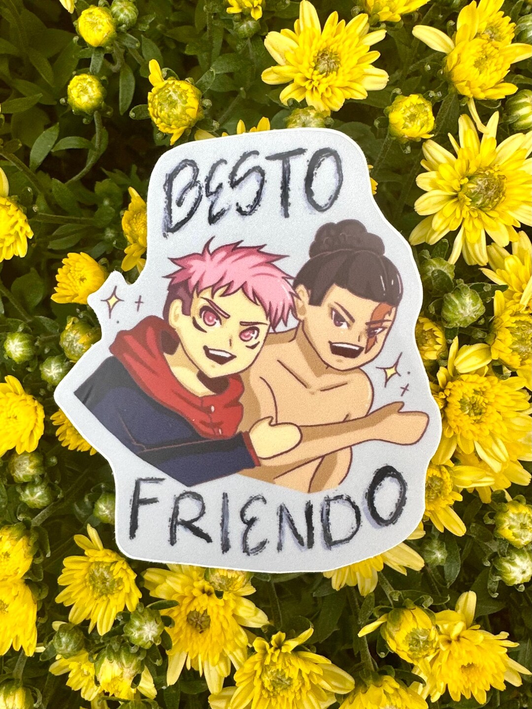 Besto Friendo Jjk-inspired Sticker, Laptop Sticker, Waterproof, Water ...