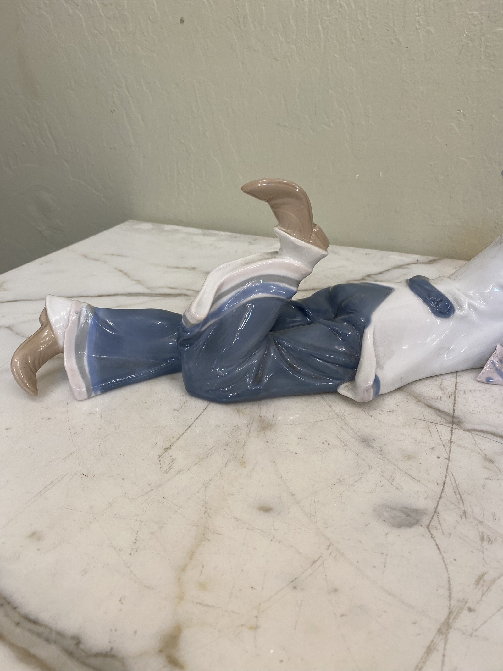 Porcelain Clown Laying Down With Hat - Etsy