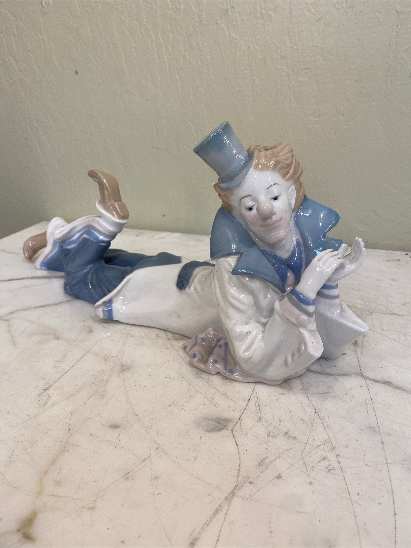 Porcelain Clown Laying Down With Hat - Etsy