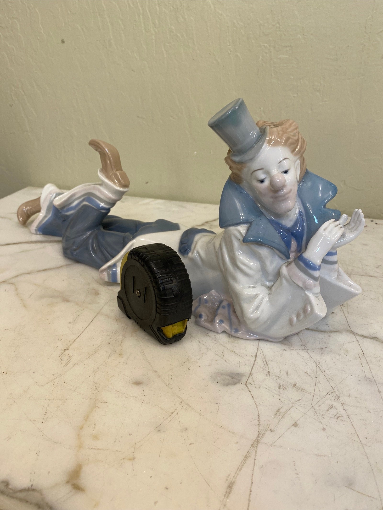 Porcelain Clown Laying Down With Hat - Etsy