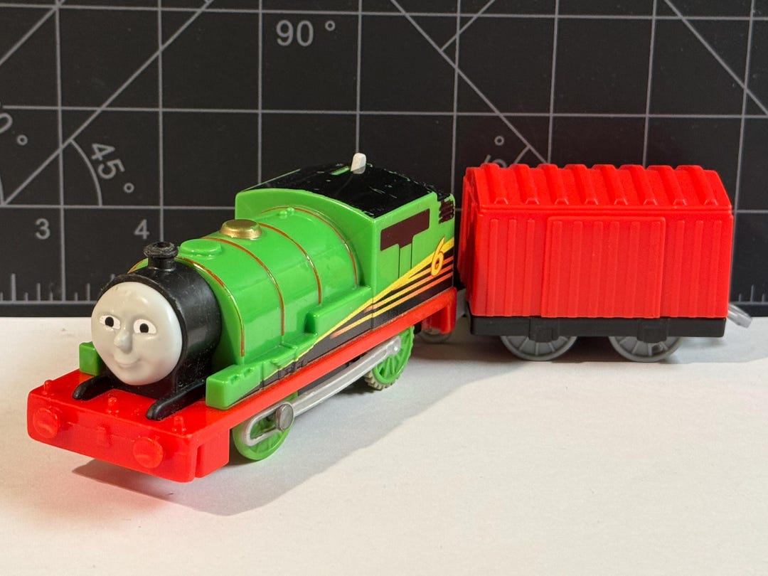 Thomas and Friends Trackmaster Racing Percy With Red Car - Etsy