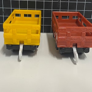 Thomas and Friends Trackmaster Pair of Narrow Gauge Slate Cars Yellow ...