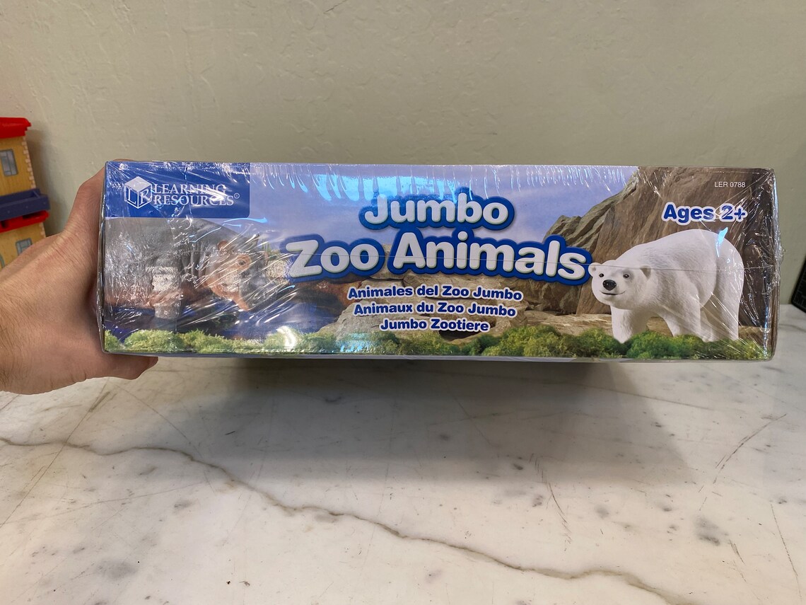 Jumbo Zoo Animals, Assorted Species, Set of 5 - Etsy Canada