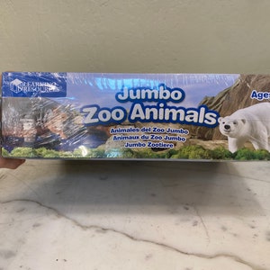 Jumbo Zoo Animals, Assorted Species, Set of 5 - Etsy Canada