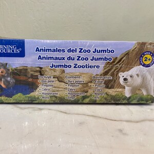 Jumbo Zoo Animals, Assorted Species, Set of 5 - Etsy UK