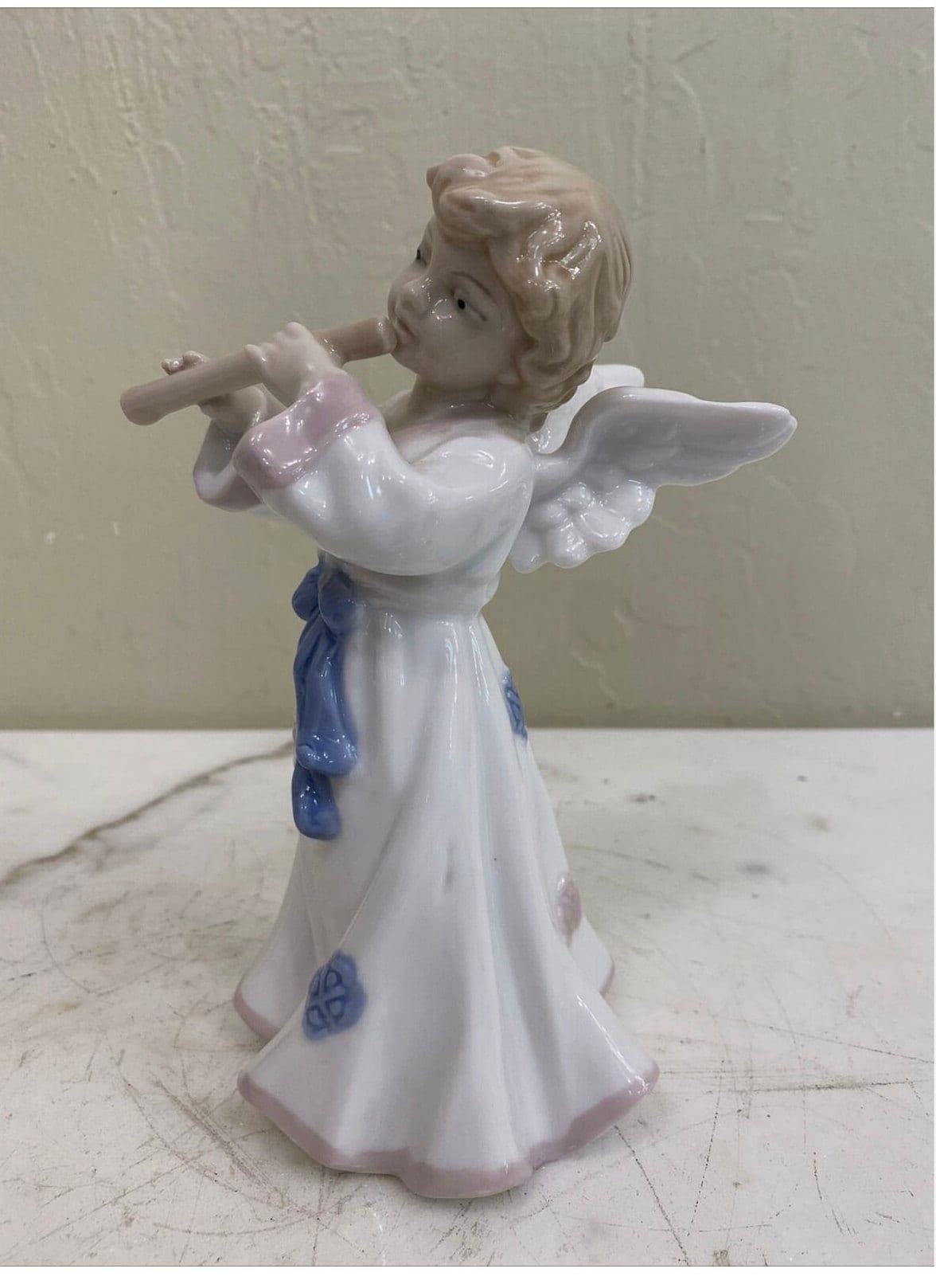Porcelain Figurine - Angel Playing the Flute - Etsy