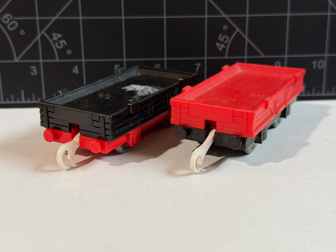 Thomas and Friends Trackmaster Black & Red Flat Cars - Etsy