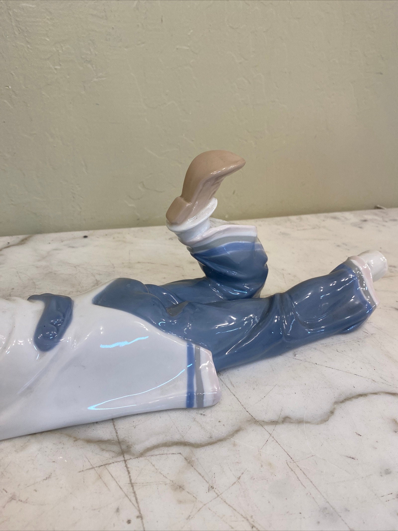 Porcelain Clown Laying Down With Hat - Etsy