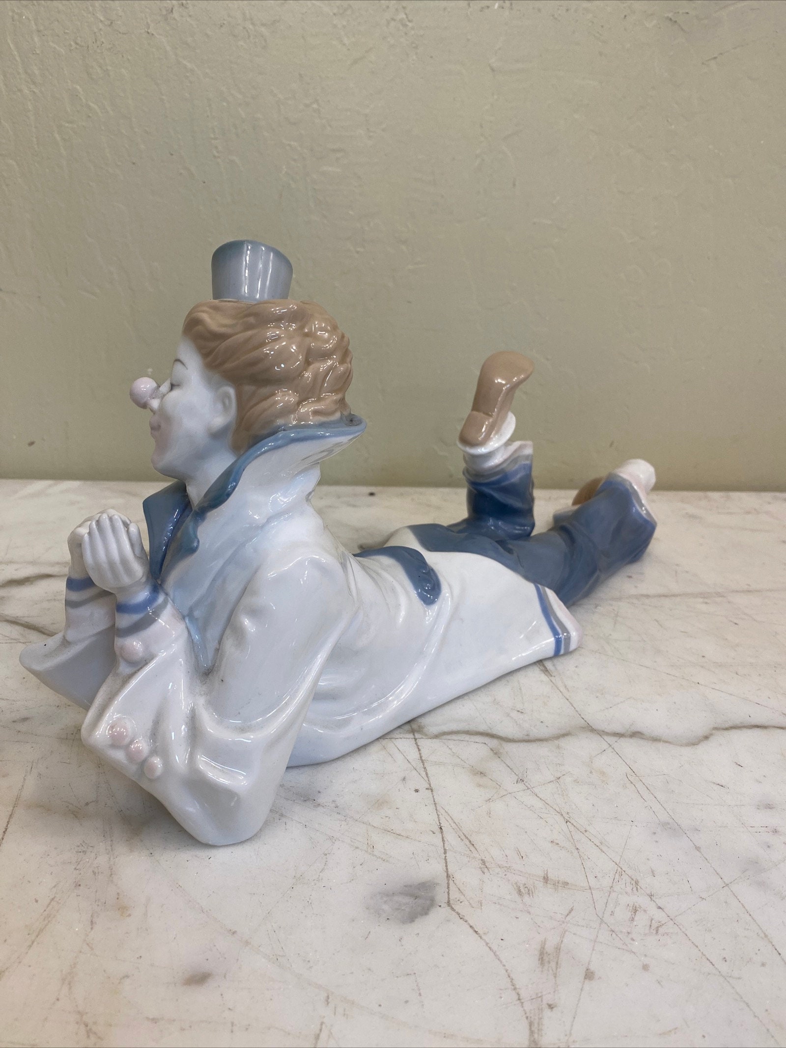 Porcelain Clown Laying Down With Hat - Etsy