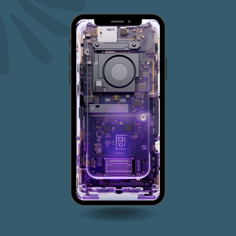 Realistic 3D Electronic Circuit Phone Wallpaper, Technological Phone ...