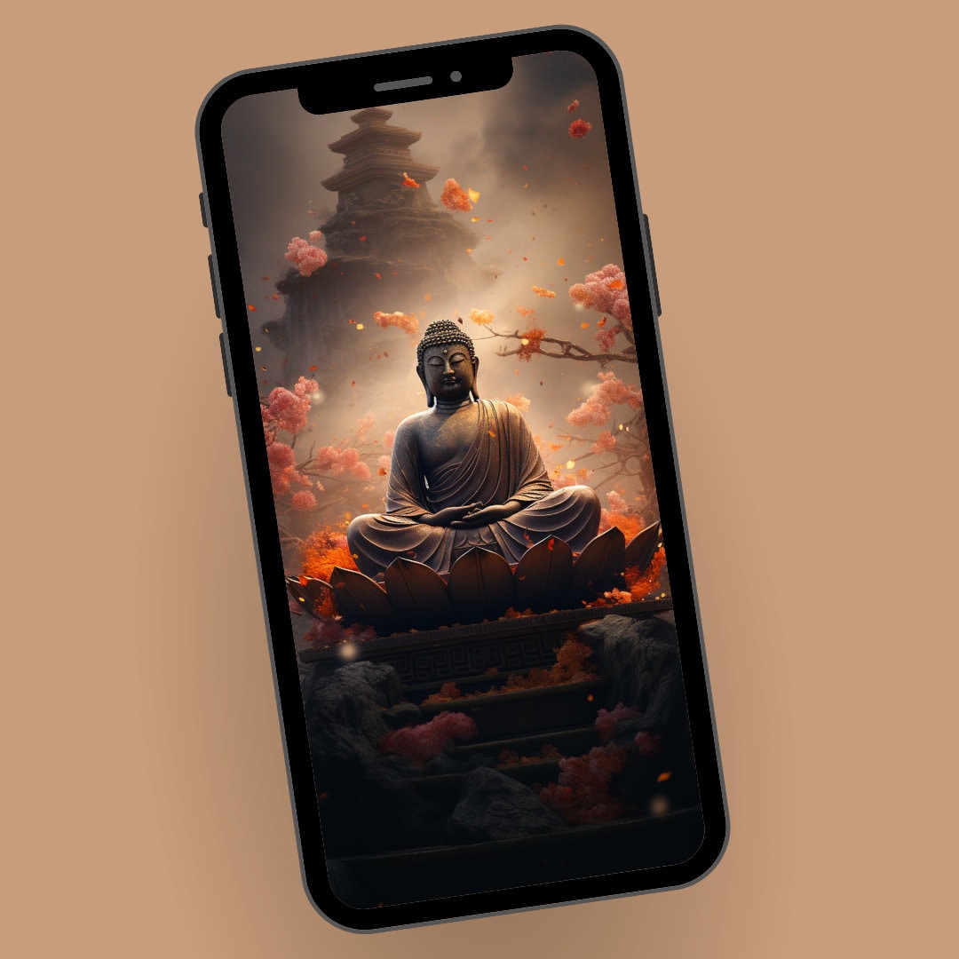 Meditating Buddha Phone Wallpaper, Spiritual Zen Phone Background ...