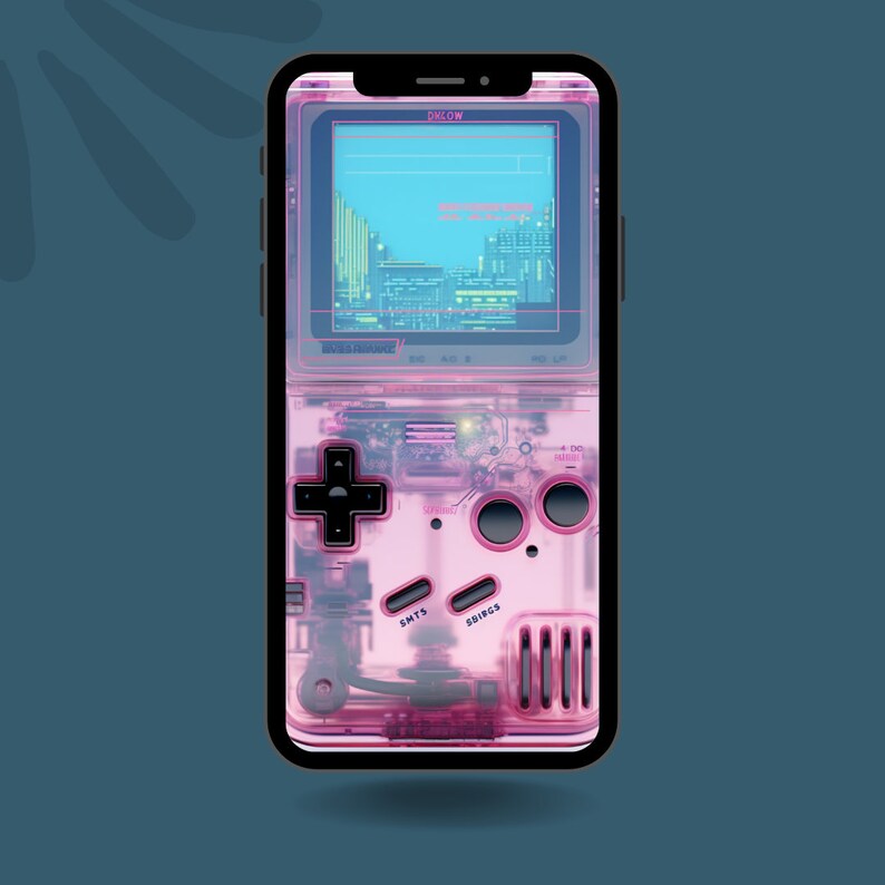 Realistic 3D Pink Gameboy Phone Wallpaper, Retro Gaming Phone ...