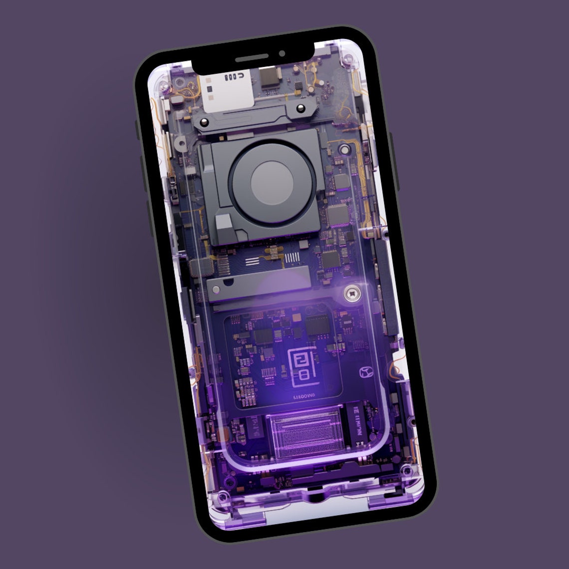 Realistic 3D Electronic Circuit Phone Wallpaper, Technological Phone ...