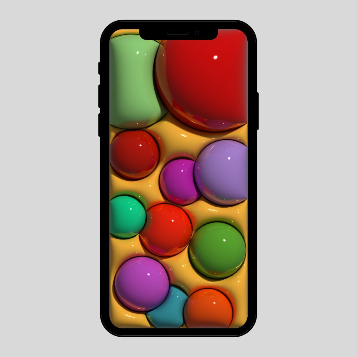Puffy Inflated Colorful 3D Ballonn Phone Wallpaper, Balloon Phone ...