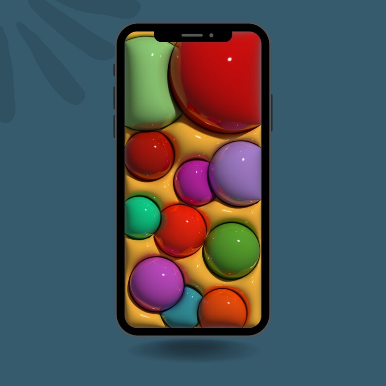 Puffy Inflated Colorful 3D Ballonn Phone Wallpaper, Balloon Phone ...