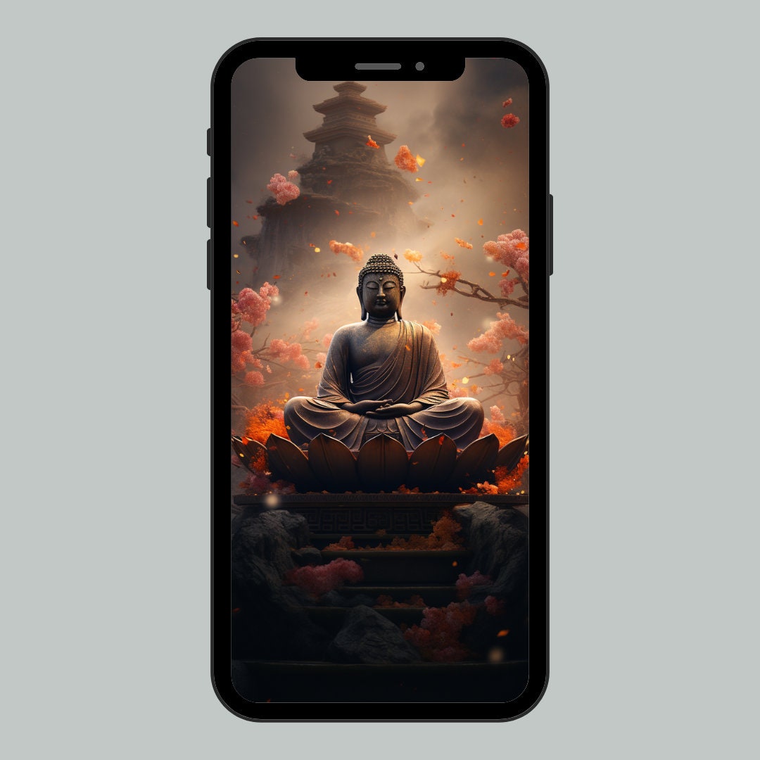 Meditating Buddha Phone Wallpaper, Spiritual Zen Phone Background ...