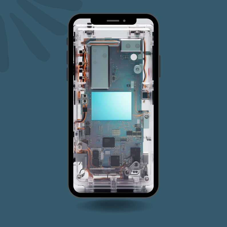 Realistic 3D Electronic Circuit Phone Wallpaper, Technological Phone ...