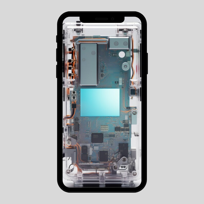 Realistic 3D Electronic Circuit Phone Wallpaper, Technological Phone ...