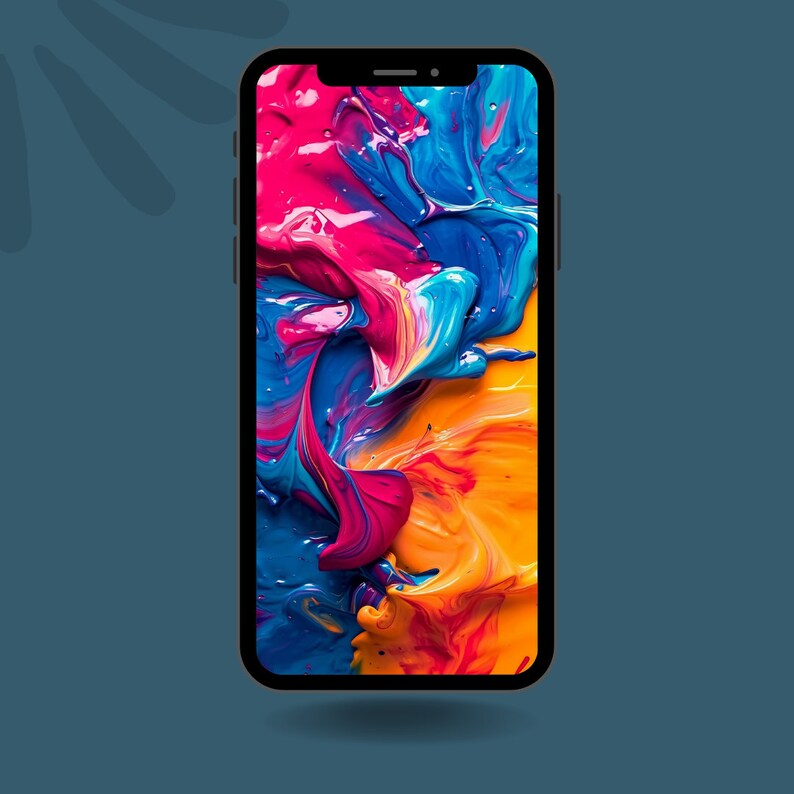 3D Colorful Paint Phone Wallpaper, Vibrant 3D Illustration Phone ...
