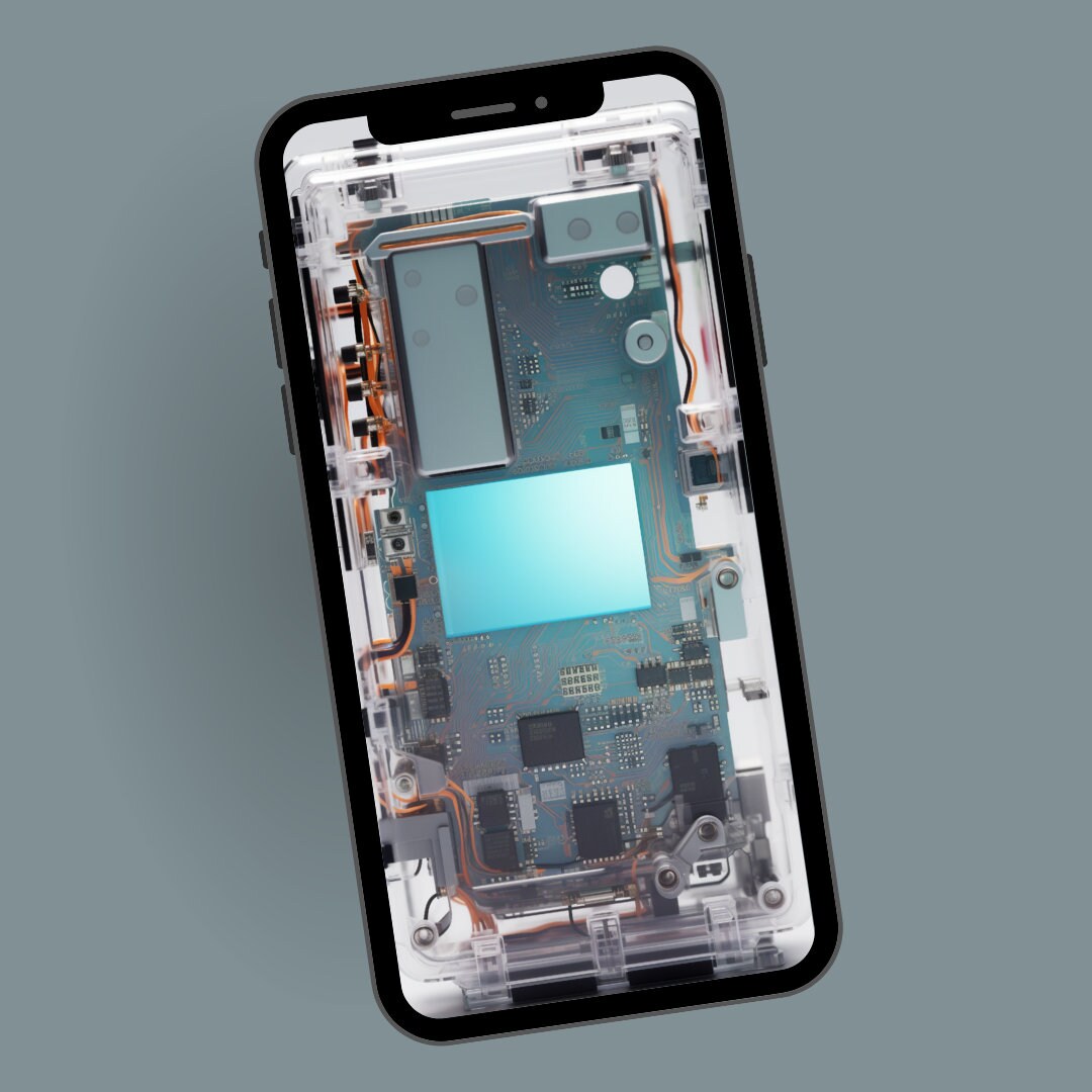 Realistic 3D Electronic Circuit Phone Wallpaper, Technological Phone ...